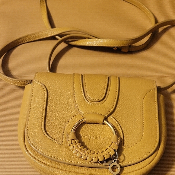 Bags | Yellow Leather Crossbody Bag | Poshmark
